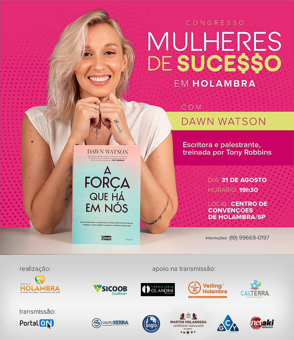 Escritora com história chocante dará palestra em Holambra